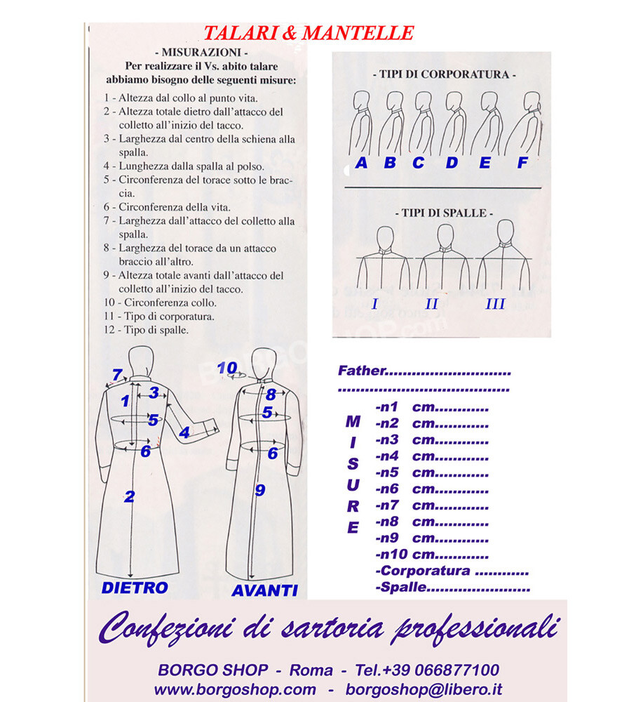 CASSOCKS | Borgo Shop